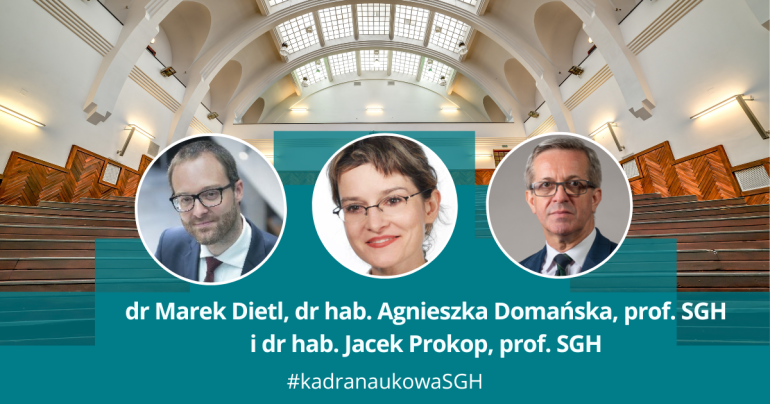 Prof. Jacek Prokop, dr Marek Dietl i prof. Agnieszka Domańska w zespole ...